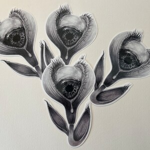 Weird Flower Plant Botanical Sticker Vinyl Waterproof Art Surreal Odd ...