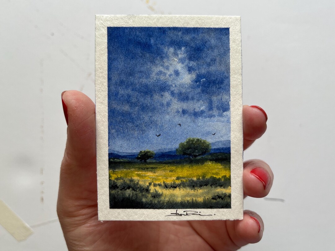 ACEO ATC Hand Painted Artist Trading Cards Original Miniature Mini Art ...
