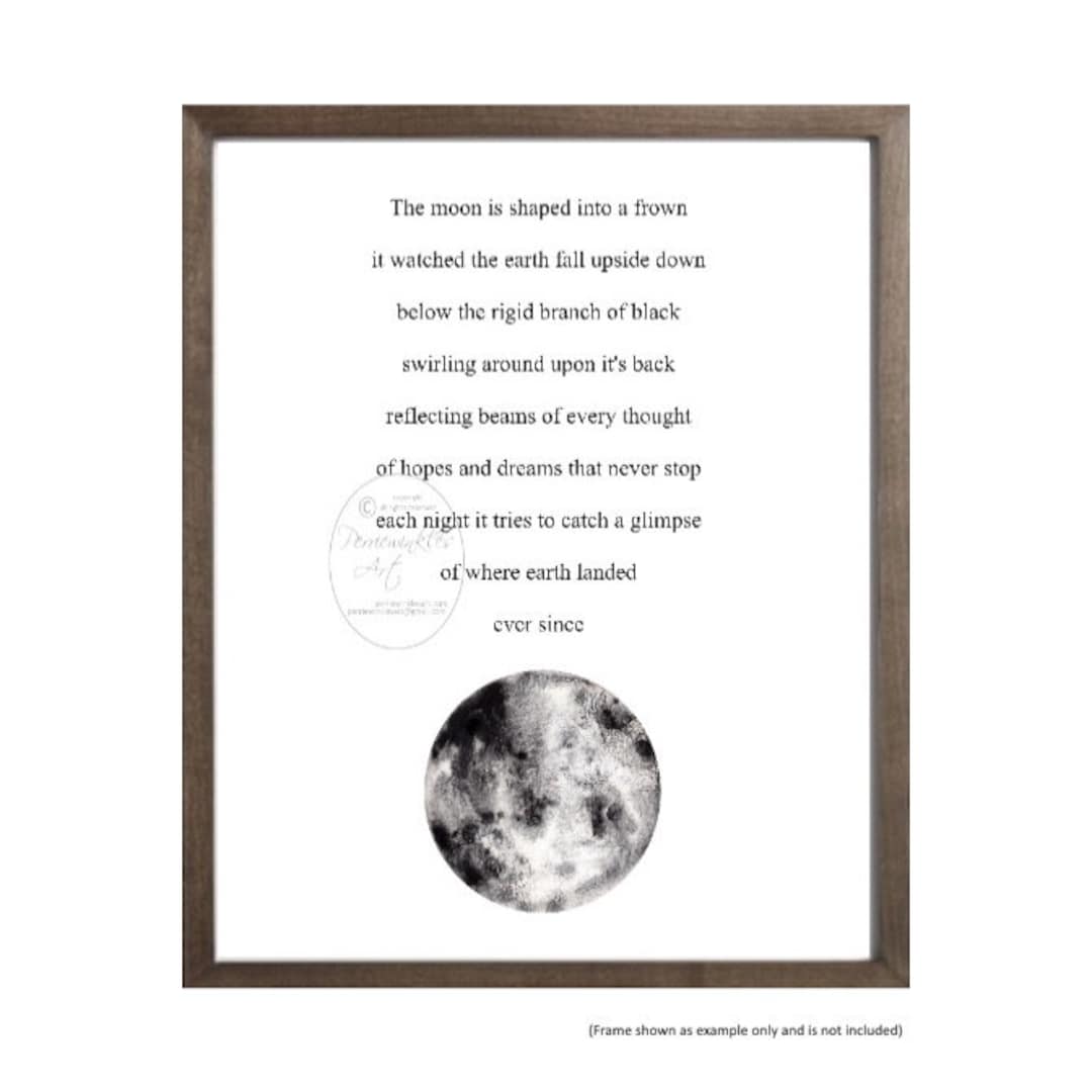 Original Poem, Poetry, Moon Art. Moon Watercolor, Dark Art, Romantic ...