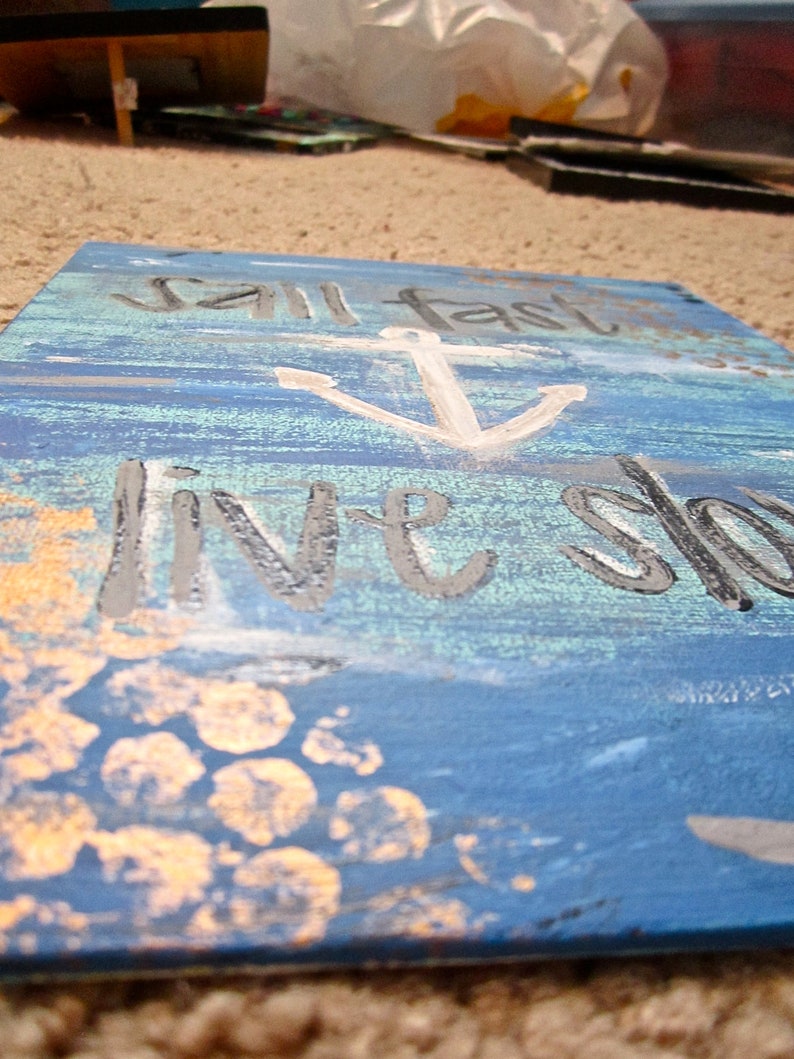 8x10 Sail Fast, Live Slow - Etsy