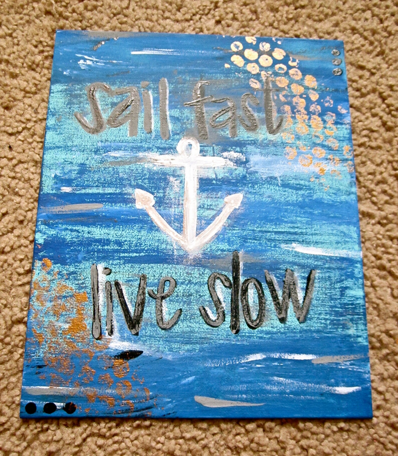 8x10 Sail Fast, Live Slow - Etsy