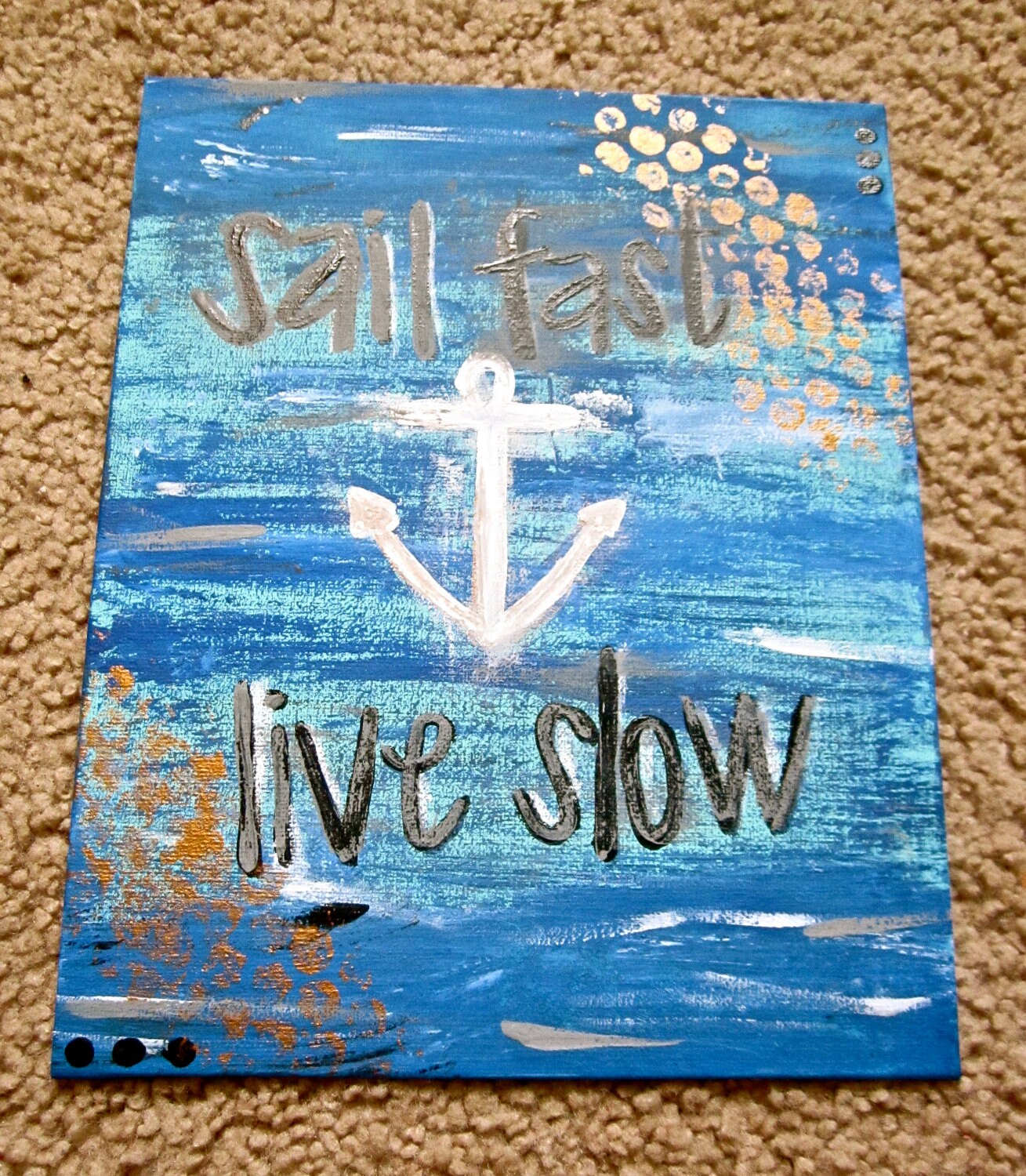8x10 Sail Fast, Live Slow - Etsy