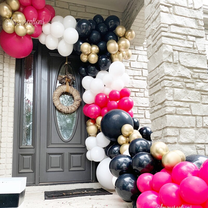 Pink and Black Party Decor - Etsy