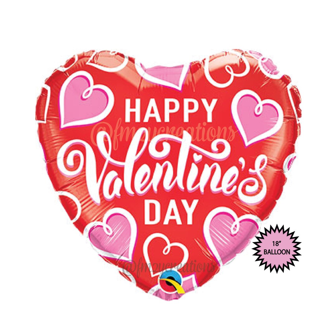 Valentines Day Balloons Heart Balloons Valentines Day Decor Happy