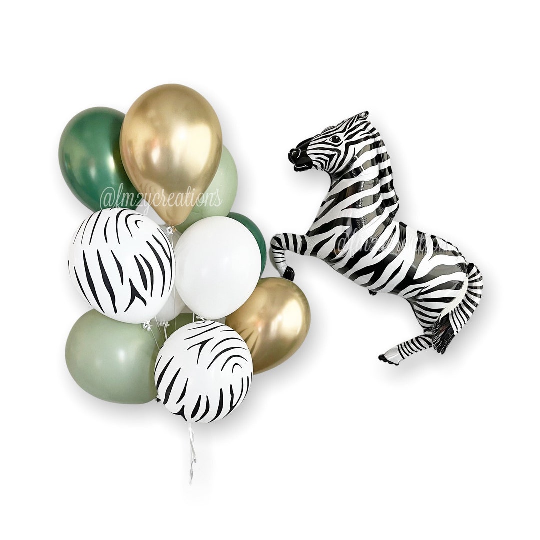 ZEBRA Party Safari Party | Zebra Animal Balloons | Animal Party ...