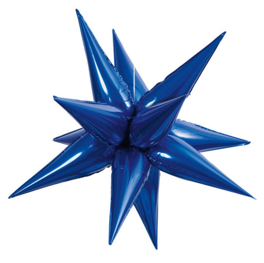 BLUE Starburst Balloon | Royal Blue Star Balloon | Starburst Balloon ...