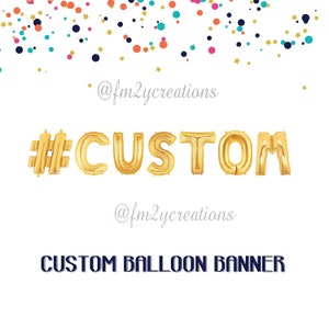 Custom Balloon Letters | CUSTOM LETTER BALLOONS | Gold Letter Balloons ...