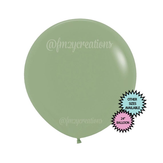 JUMBO Eucalyptus Balloons | 24" SAGE Green Balloons | LARGE Sage ...