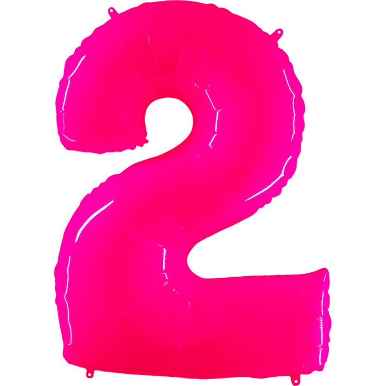 Neon Pink NUMBER Balloon Neon Pink Giant Number Balloon - Etsy