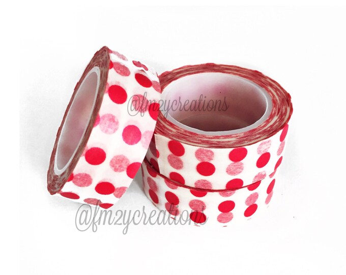 WASHI TAPE Red Polka Dot Washi Tape Red Washi Tape - Etsy