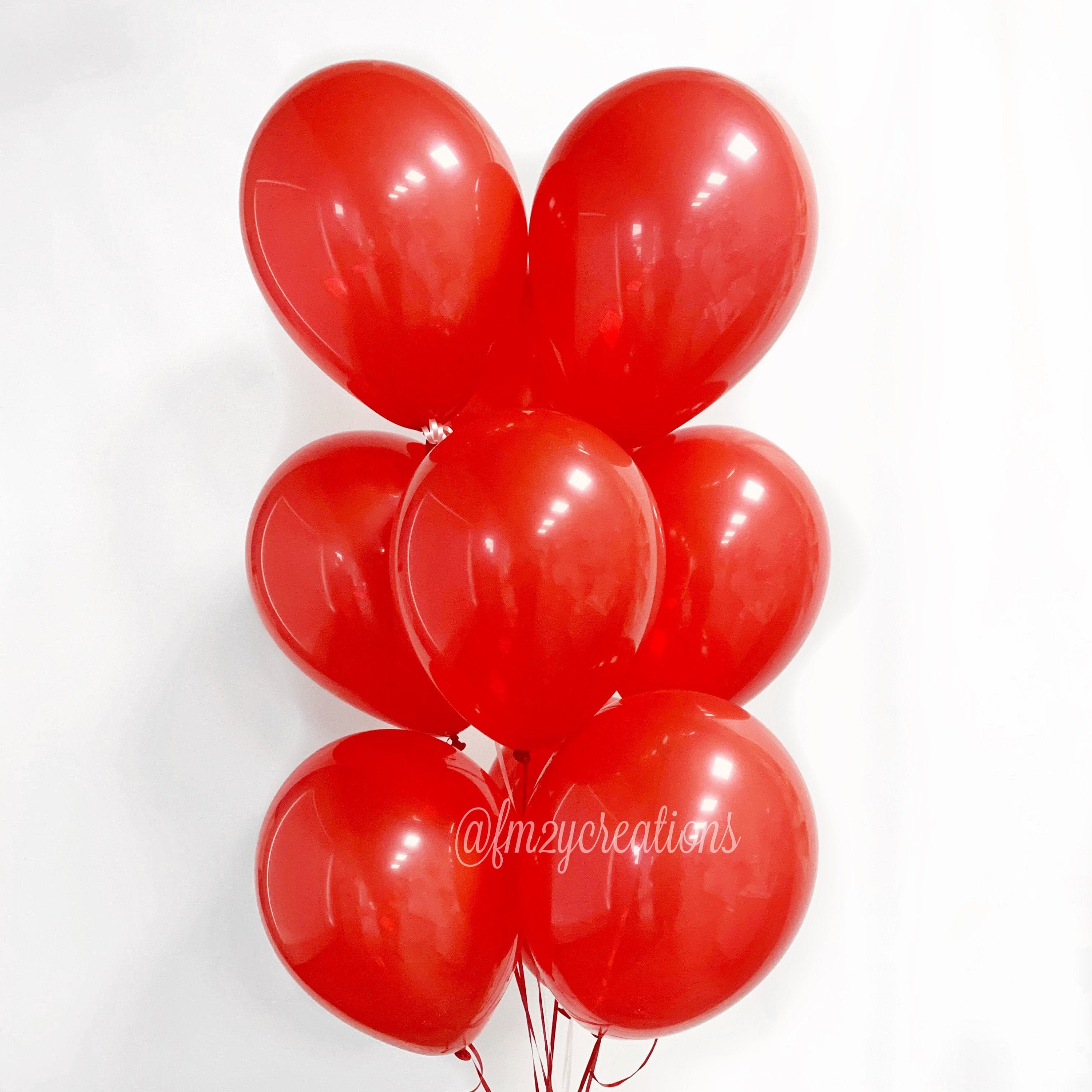 RUBY RED BALLOONS Birthday Balloons Latex Red Party | Etsy