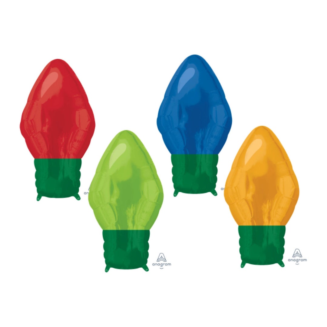 Christmas Light Bulb Balloon | Christmas Balloon | Red Christmas Light ...