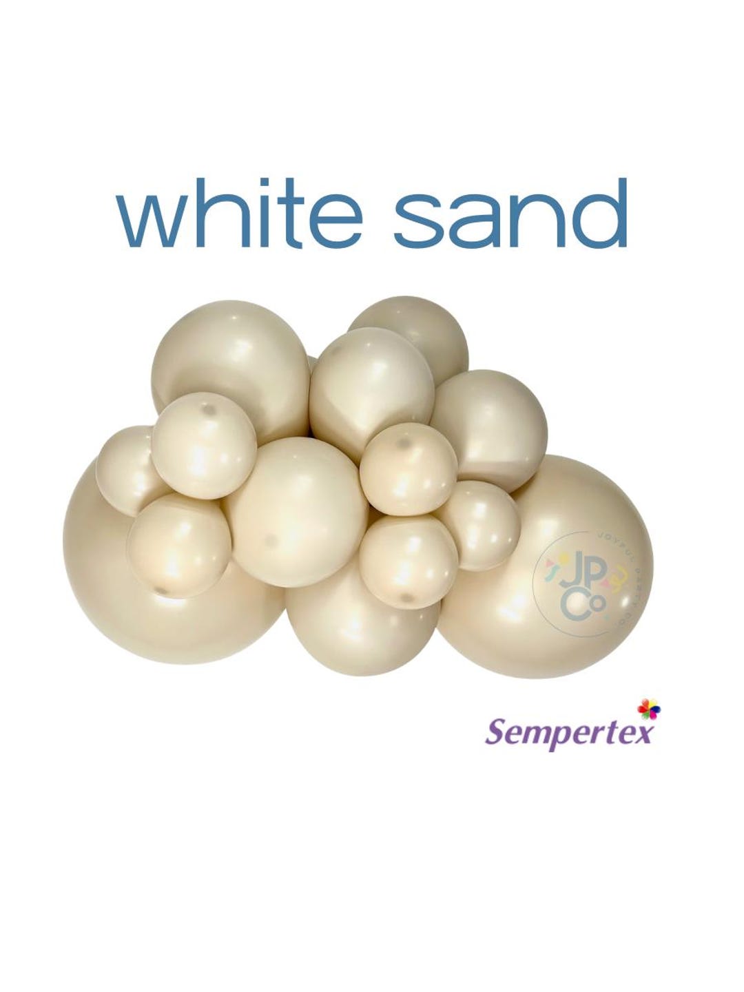 SEMPERTEX WHITE SAND Ivory Latex Balloons, Cream Latex Balloons, off ...