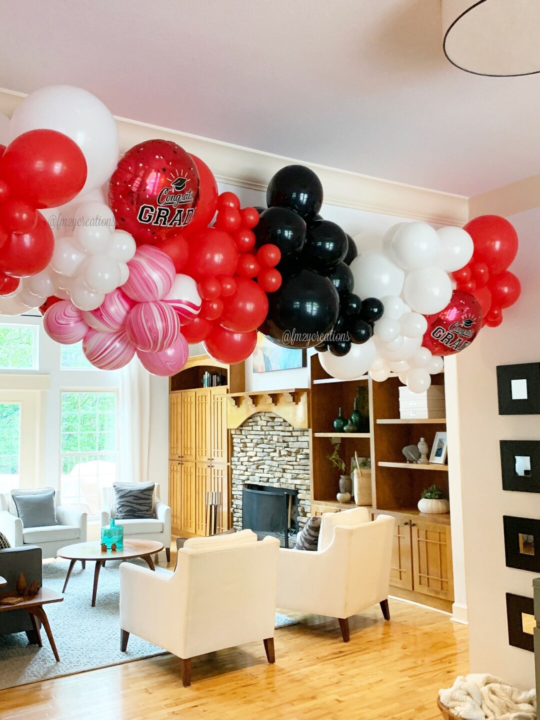 Red GRADUATION Party Graduation Balloon Garland DIY Red and White ...