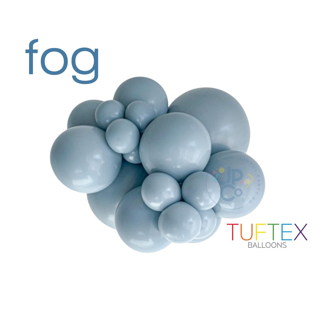 Tuftex FOG Latex Balloons, Fog Pastel Gray Balloons, Tuftex Fog ...