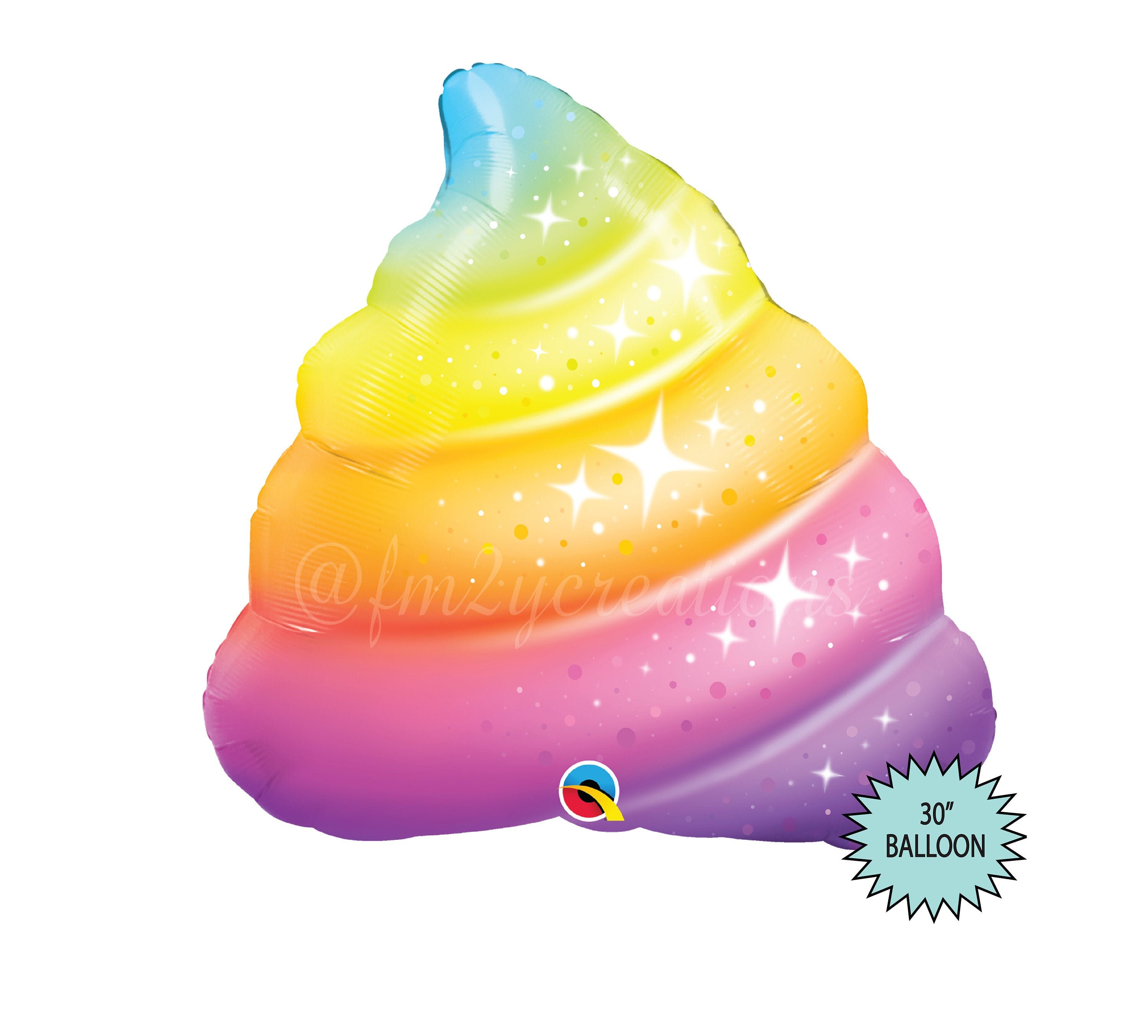 RAINBOW POOP EMOJI Poop Emoji Balloon Emoji Balloons | Etsy