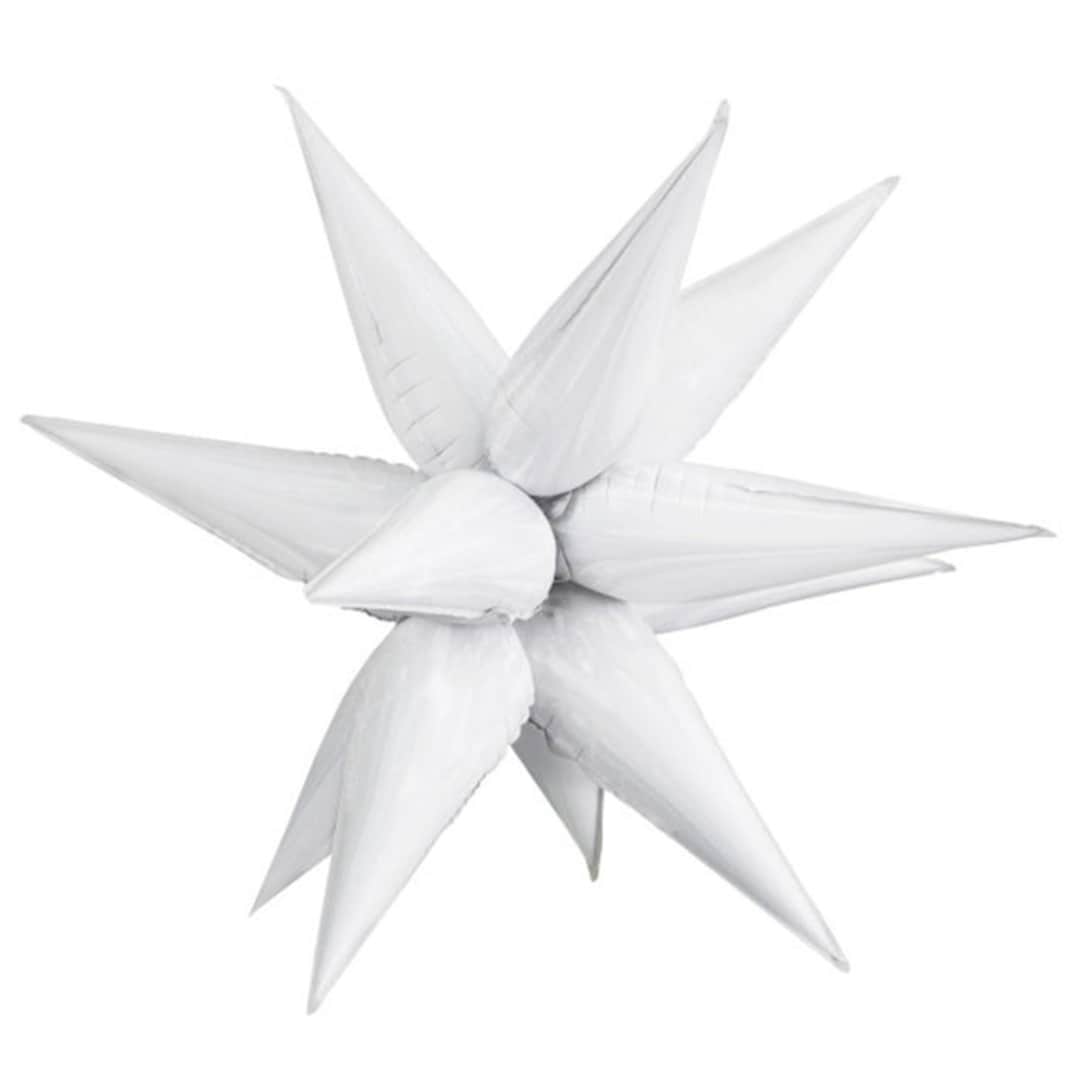 WHITE Starburst Balloon | WHITE Star Balloon | Starburst Balloon | Star ...