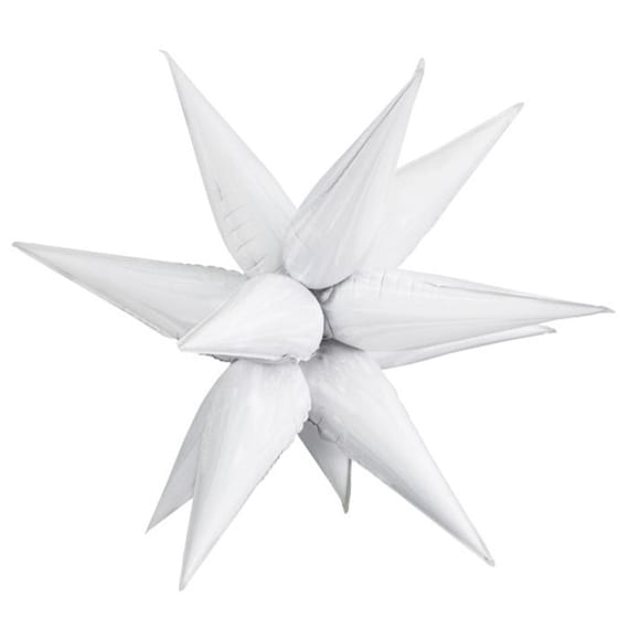 WHITE Starburst Balloon | WHITE Star Balloon | Starburst Balloon | Star ...