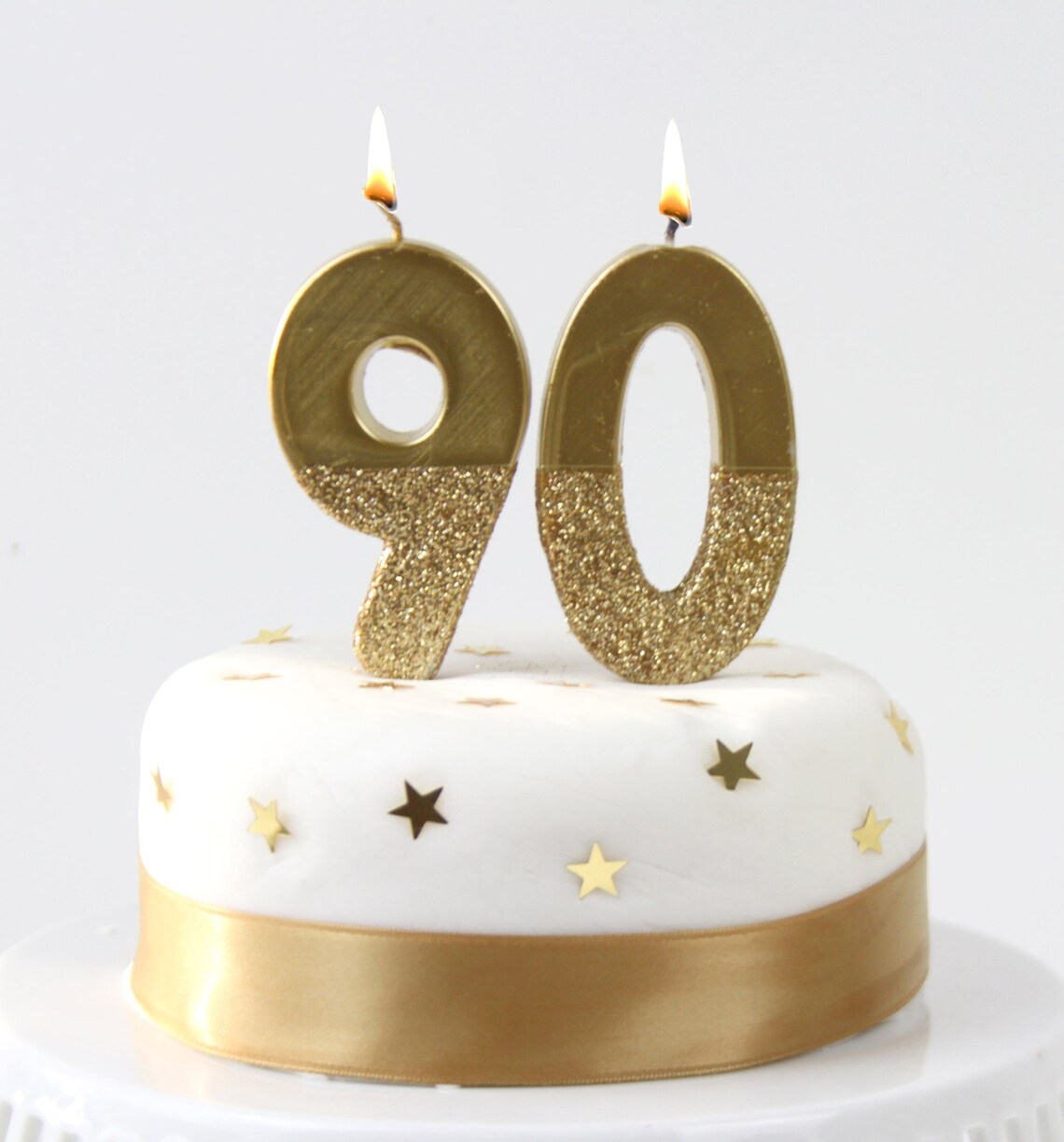 GOLD Number NINE Candle 9TH Gold Birthday GOLD 19th - Etsy