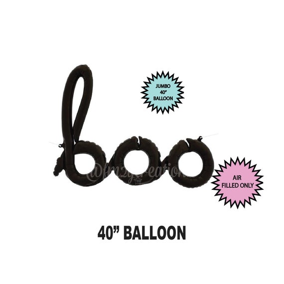 BOO Script Balloon | BOO Balloon | Boo Halloween Balloons | Here for ...