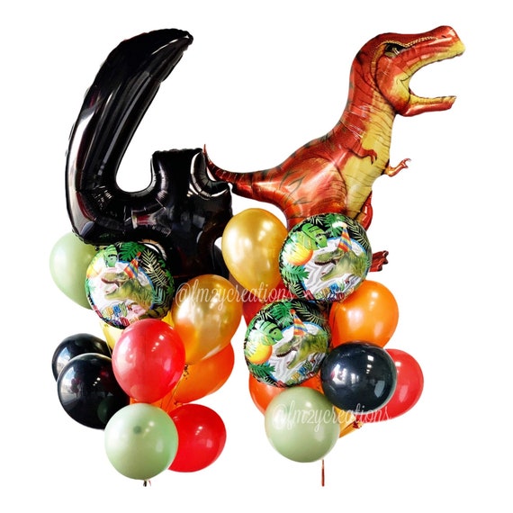 Dinosaur Birthday PARTY Balloons | Dinosaur Balloons | TRex Dinosaur ...
