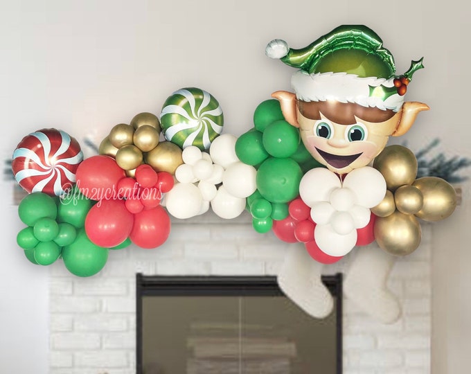 Elf Christmas Balloon Garland | Elf Balloon | Elf Christmas Party DECOR ...