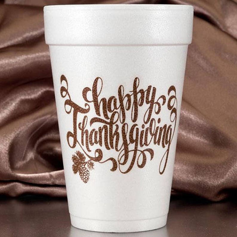 Happy Thanksgiving Party Cups Family Thanksgiving Cups - Etsy