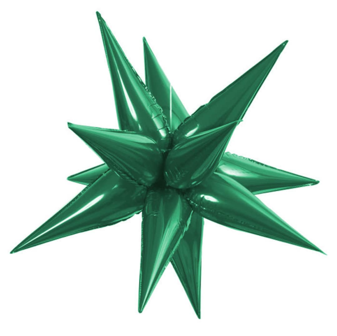 GREEN Starburst Balloon | Green Star Balloon | Starburst Balloon | Star ...