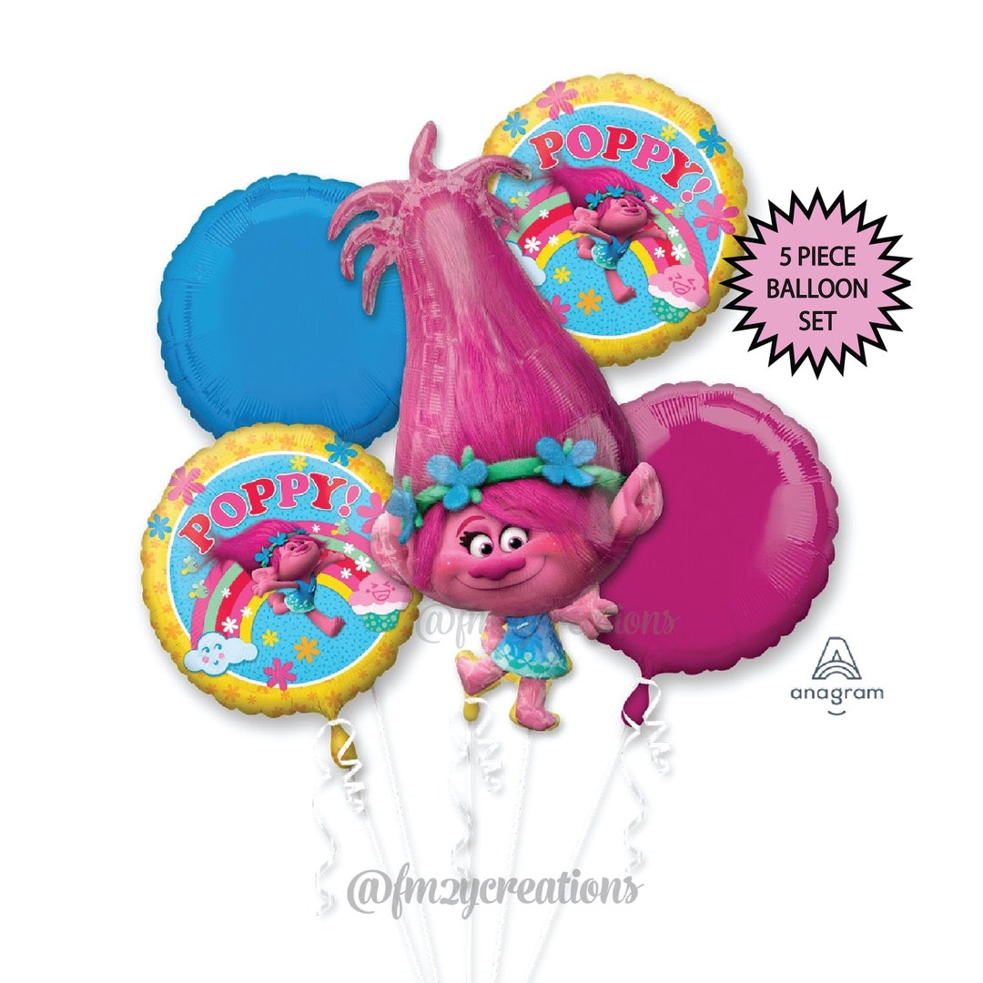 TROLLS BIRTHDAY PARTY | Trolls Birthday Balloons | Trolls Party | Poppy ...
