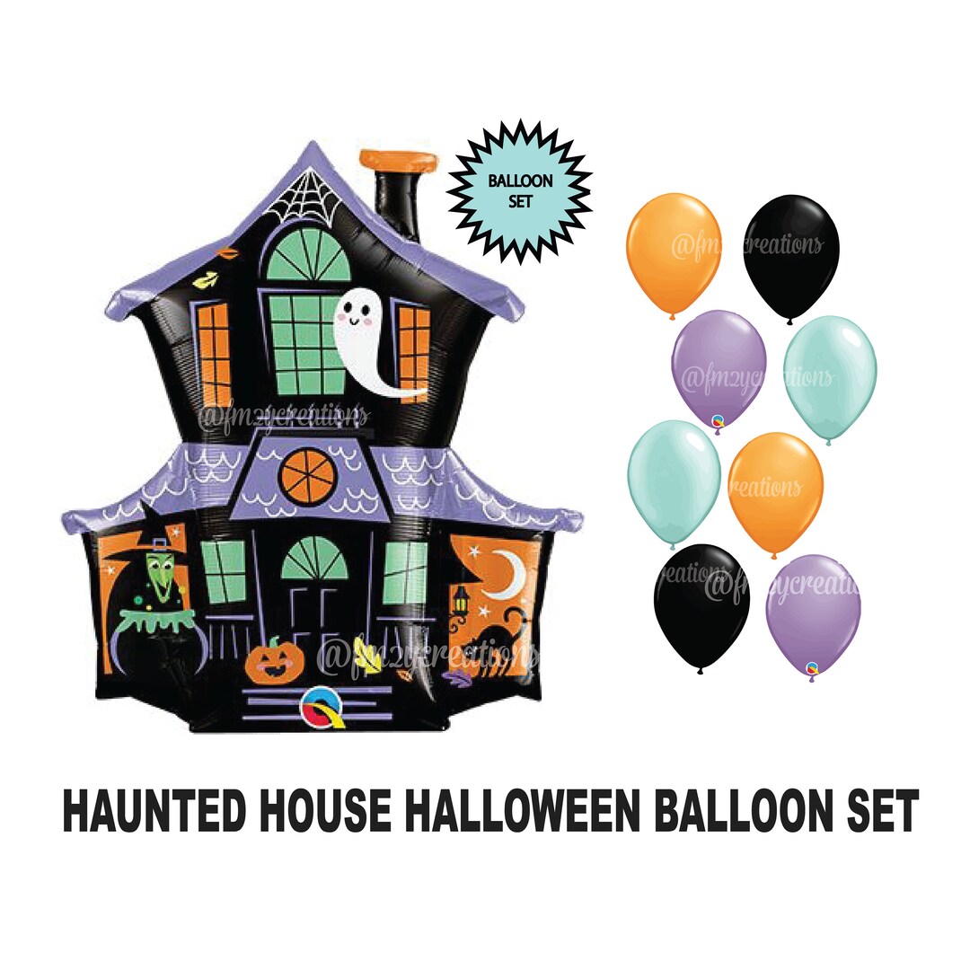 HAUNTED HOUSE Halloween Balloon, Halloween Party Decor, Spooktacular ...