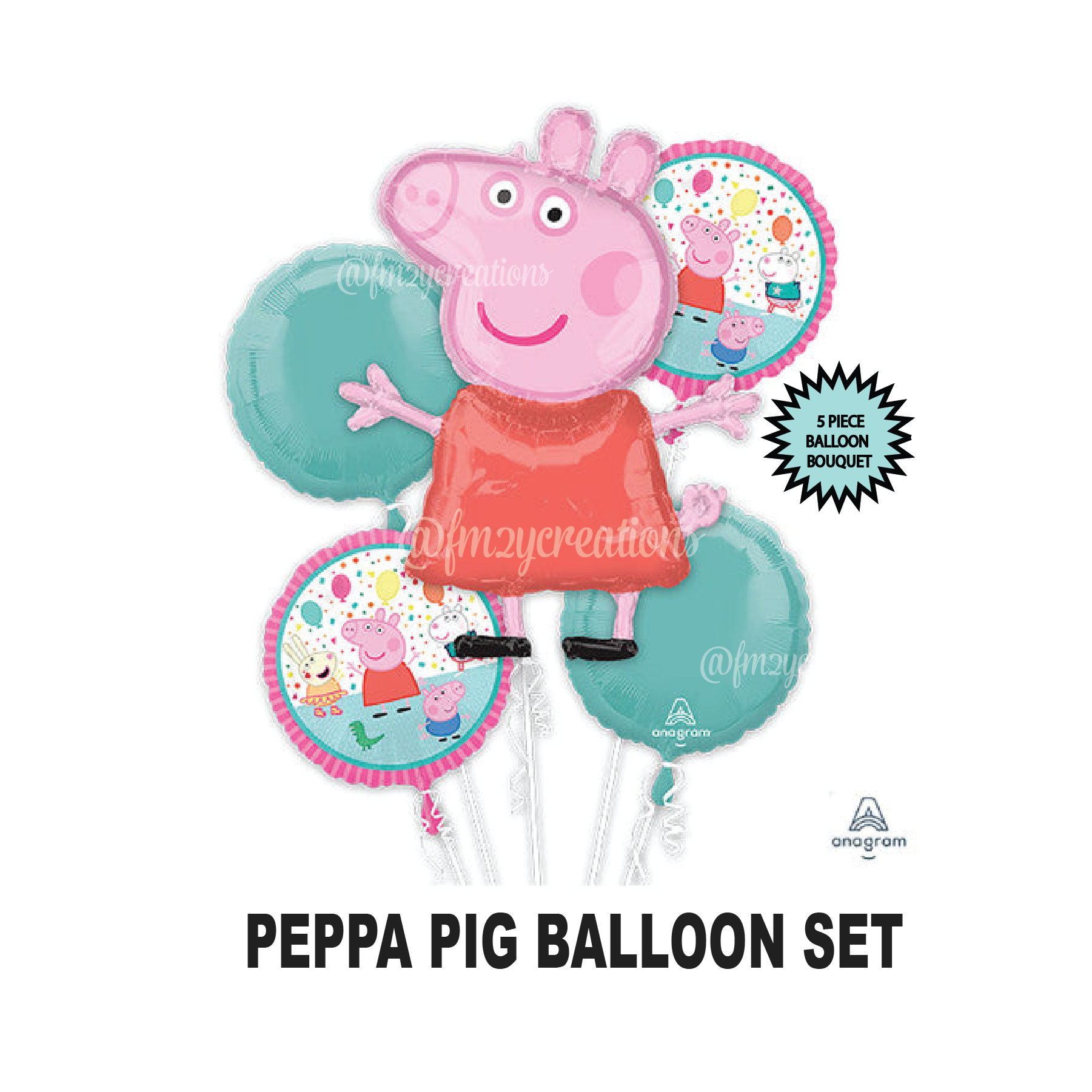 PEPPA PIG Birthday Party Peppa Pig Balloons Peppa Pig | Etsy