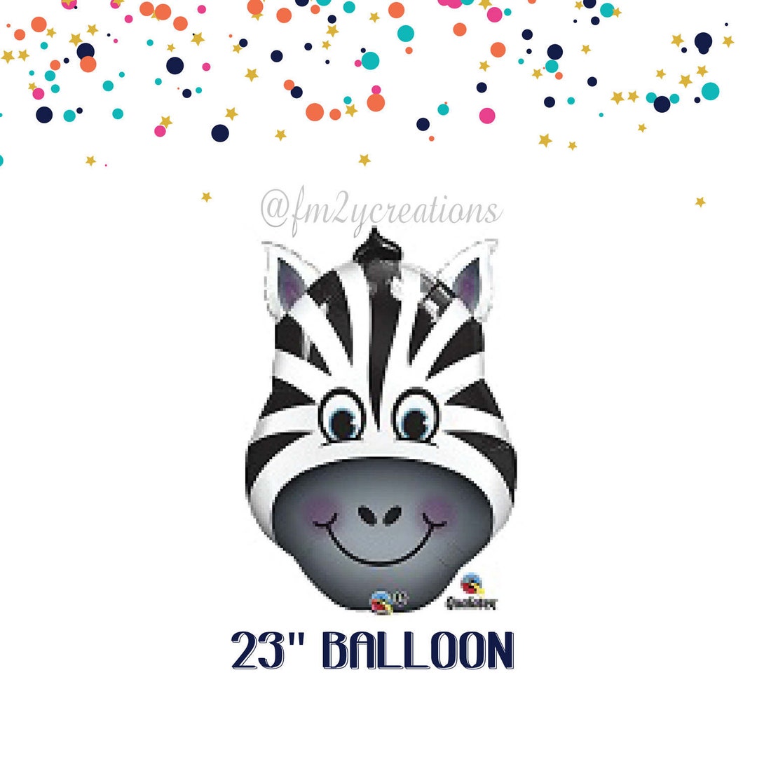 Zebra Balloon | Safari Party | Zebra Party | Party Animals Balloons ...