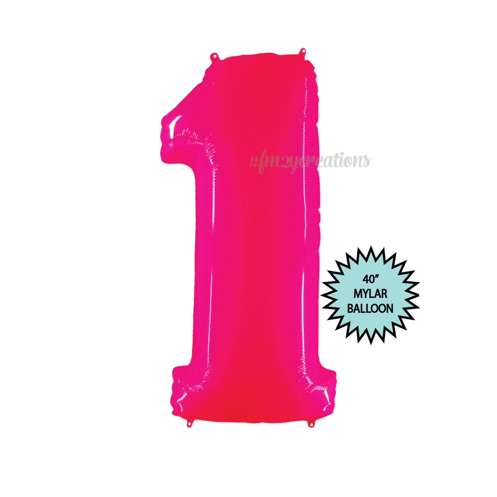 Neon Pink NUMBER Balloon Neon Pink Giant Number Balloon - Etsy