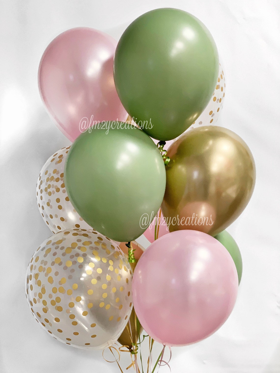 Pink and Green Balloons Sage Green Bridal Shower Pink - Etsy
