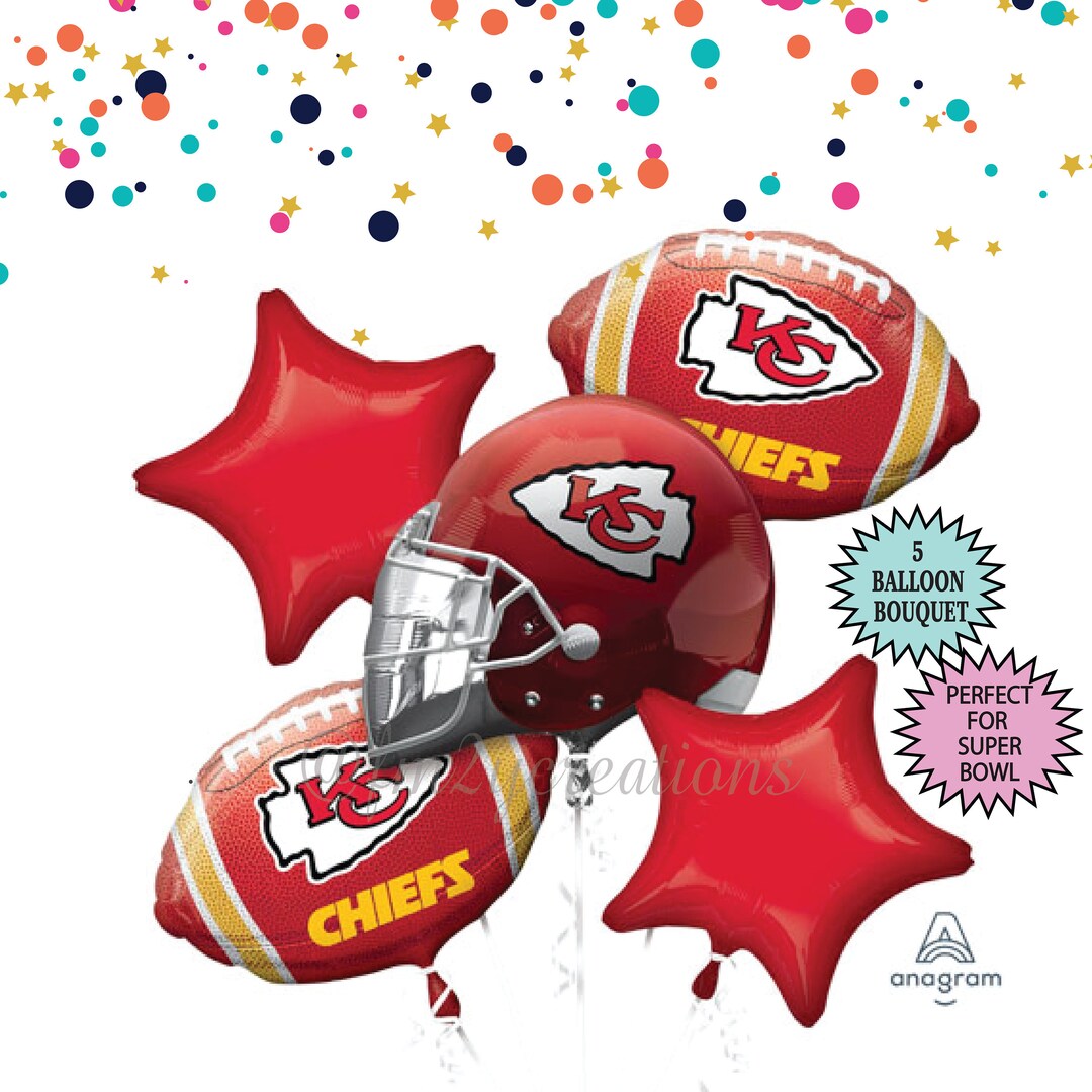 Super Bowl Party Kansas City Chiefs Balloons | Chiefs Football | Kansas ...