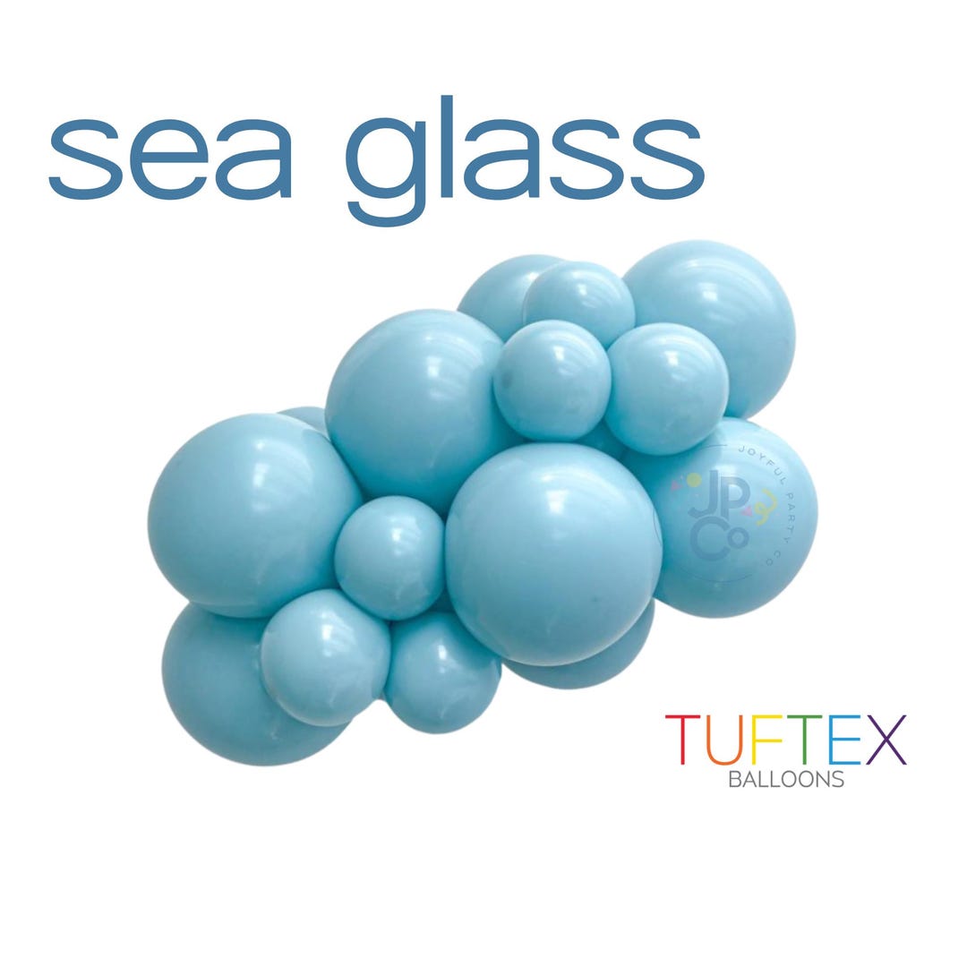 TUFTEX SEA GLASS Balloons, Blue Balloons Tuftex, Matte Pastel Blue ...