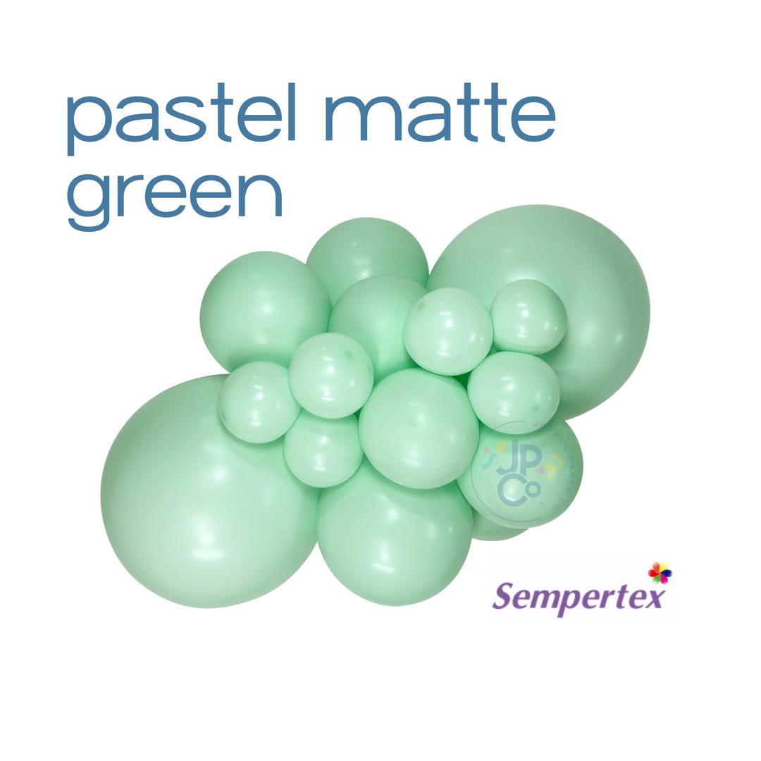 Pastel Matte GREEN Sempertex Balloons, Light Green Balloons, Sempetex ...