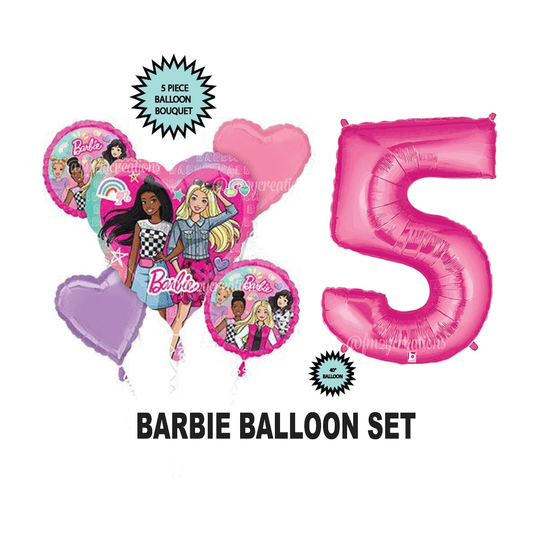 Barbie BIRTHDAY Party Balloons, BARBIE Party, Barbie Balloons BARBIE ...