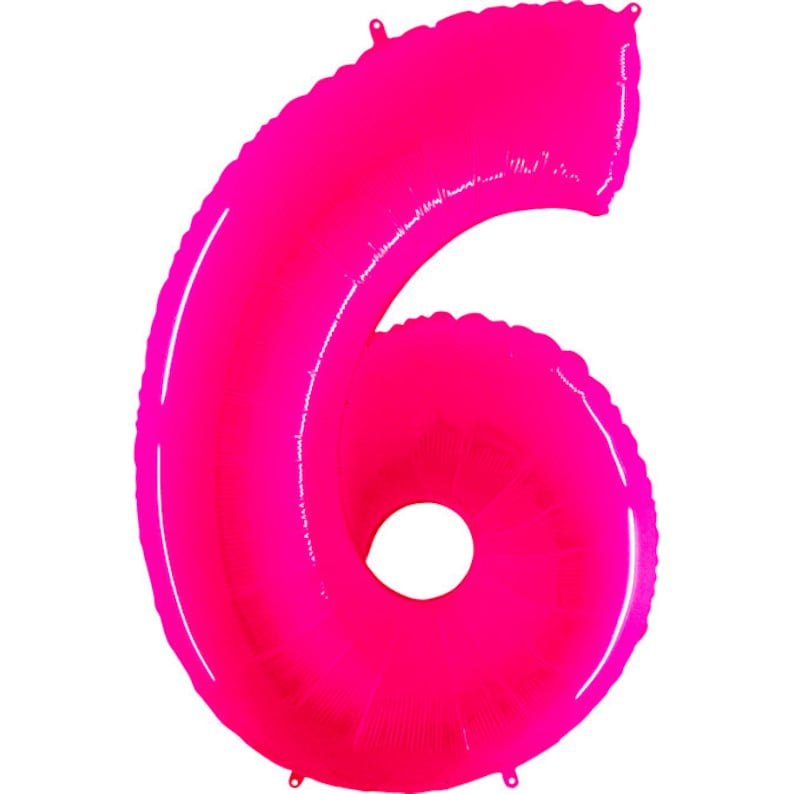 Neon Pink NUMBER Balloon Neon Pink Giant Number Balloon - Etsy