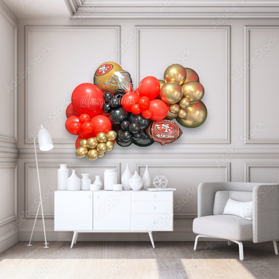 SUPER BOWL 49ers San Fransisco Party Balloon Decor, 49ers Super Bowl ...