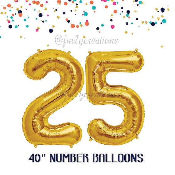 25 gold balloons store