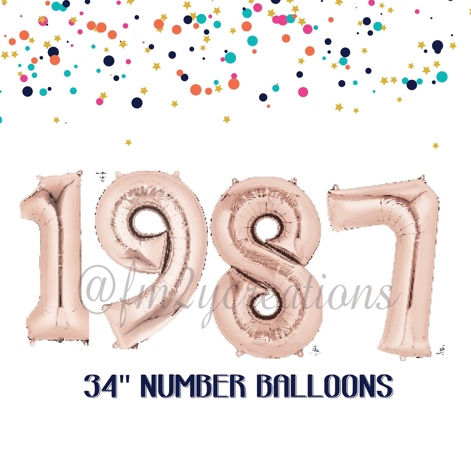 35th Birthday PARTY Balloons 1987 Balloon Banner 35th - Etsy