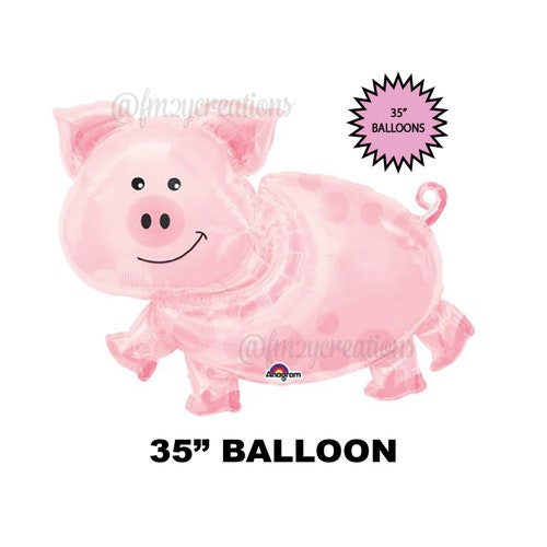 Pig Farm Animal Balloon Farm Party Decor Barnyard Party - Etsy