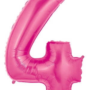 PINK NUMBER Balloons | Pink 1 Balloon | PINK Party Balloons | Pink 2 ...