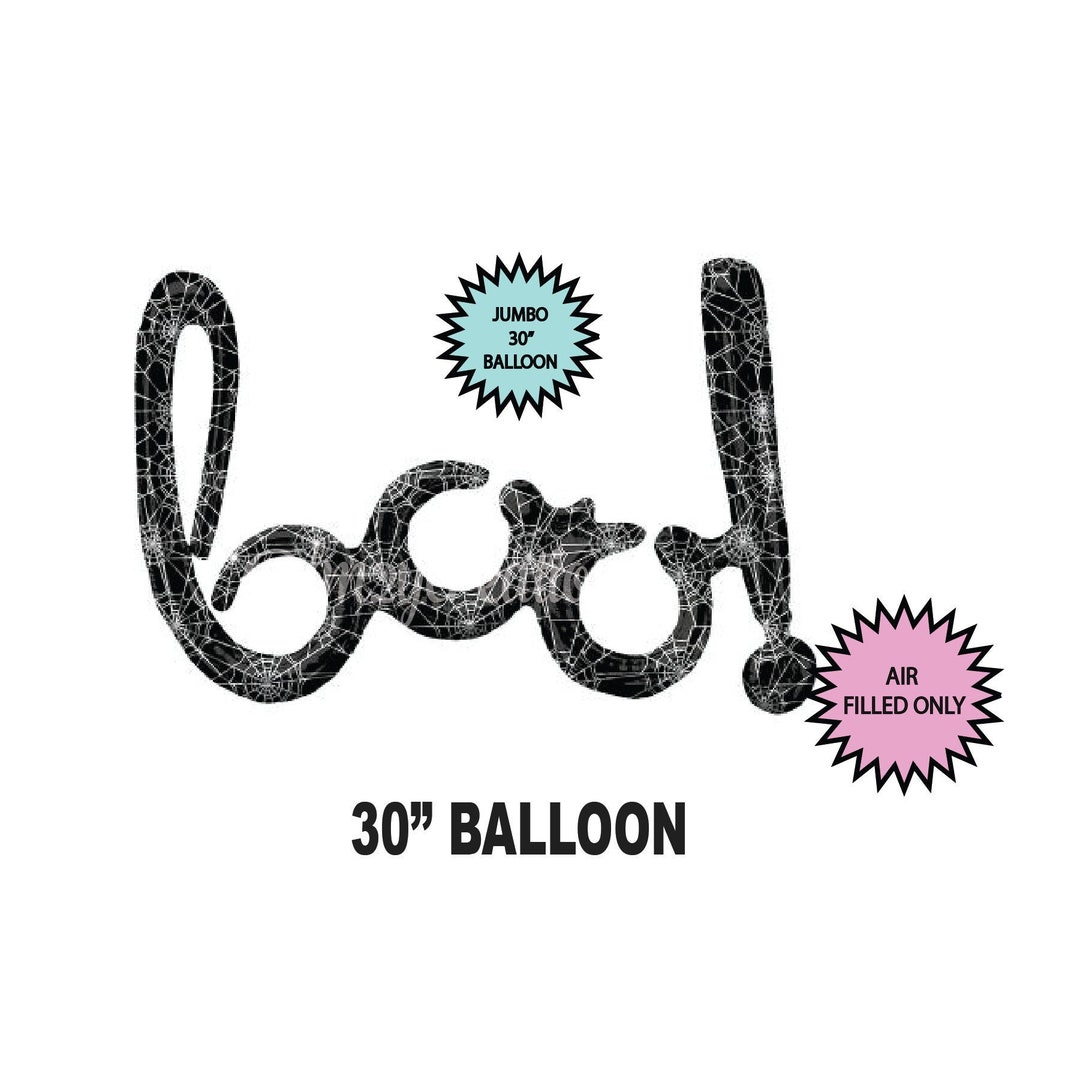 BOO Balloon BOO Script Balloon Spiderweb Boo Halloween - Etsy UK