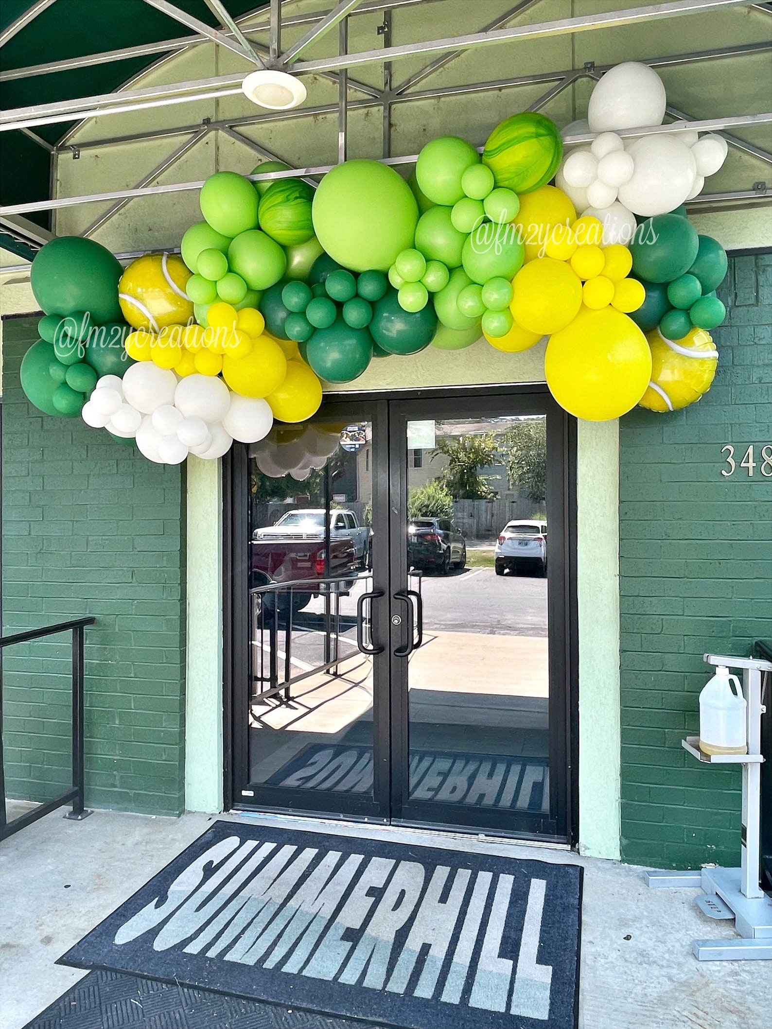 Tennis Birthday | Tennis Balloon Garland Yellow Green DIY | Tennis Baby ...