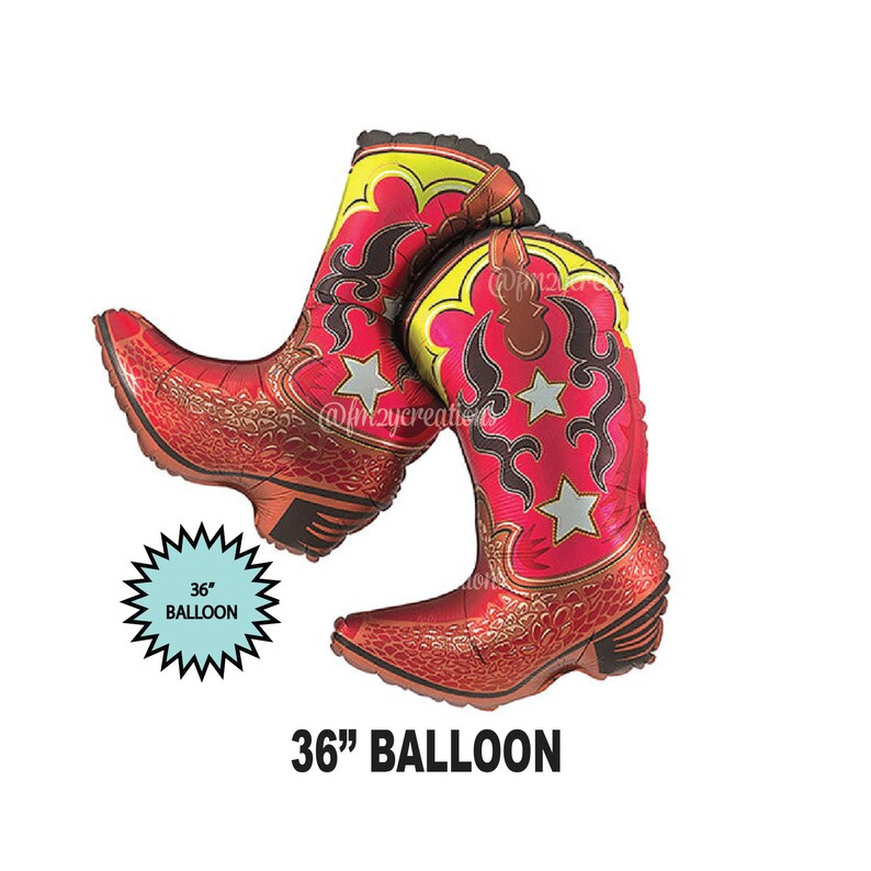 Boot Balloons Dancing Red Boot Balloons Rodeo Birthday Decor - Etsy