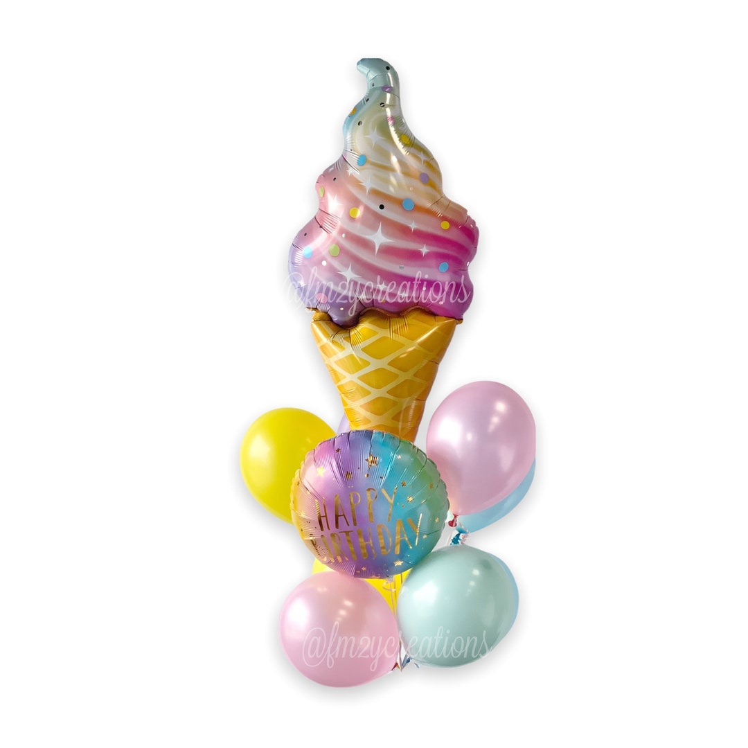 Ice Cream Party Balloons ICE CREAM Birthday Party Two Sweet Ice Cream ...