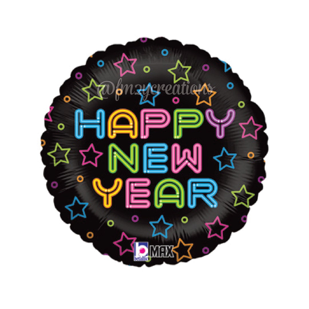 2022 New Years Balloons | New Year Balloon | Neon Happy New Year ...