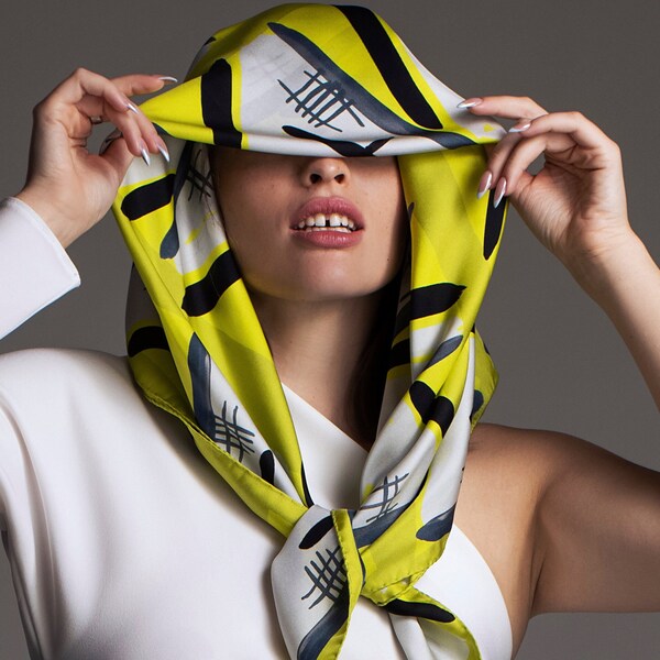 Neon Yellow Scarf - Etsy